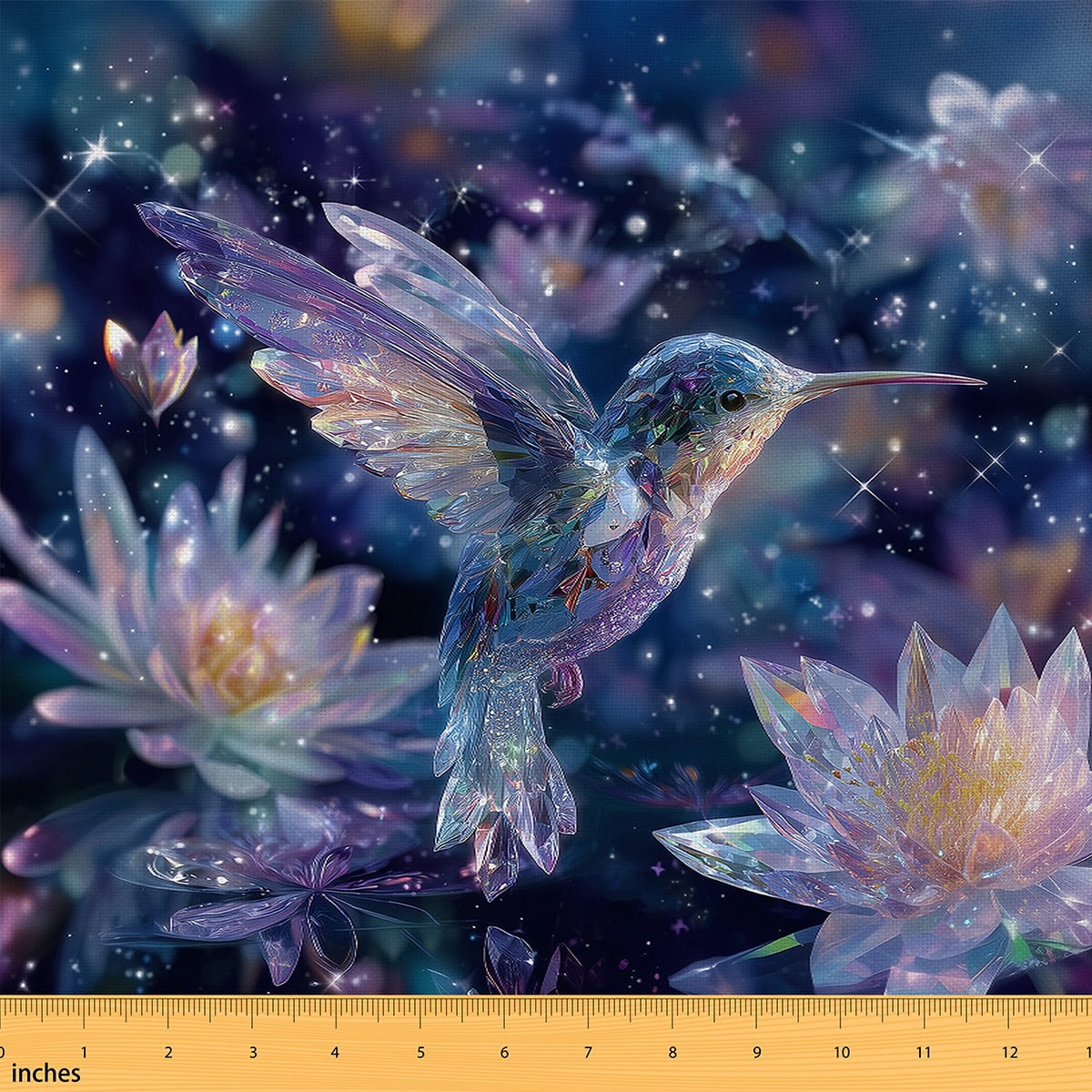 Homewish Diamond Hummingbird Fabric by the Yard 1 Yard, Dreamy Animal ...
