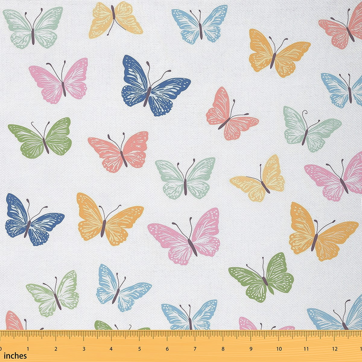 Homewish Dreamy Colorful Butterfly Fabric by the Yard 1 Yard, Romantic ...