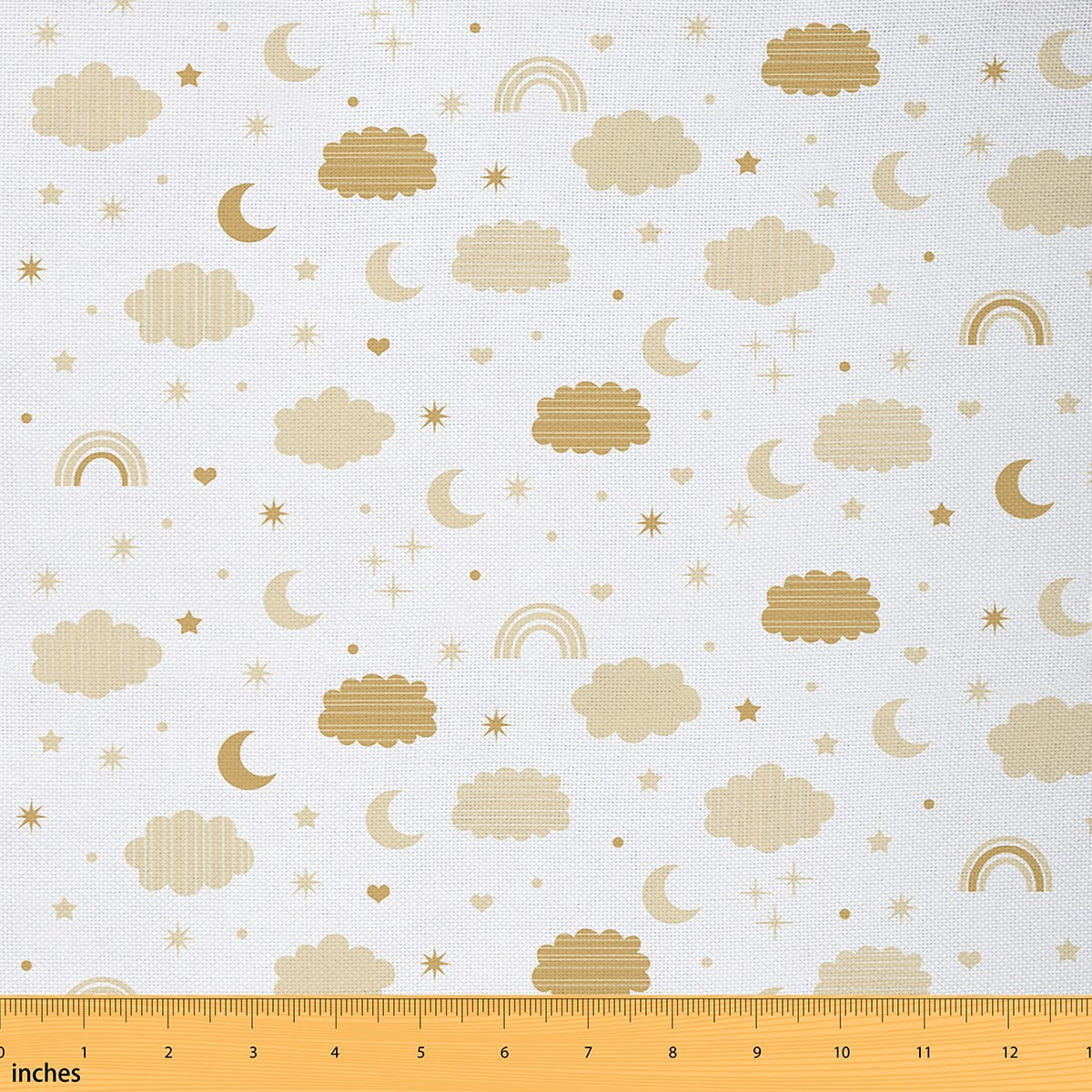 Homewish Dreamy Starry Sky Fabric by the Yard 2 Yards for Kid, Rainbow ...