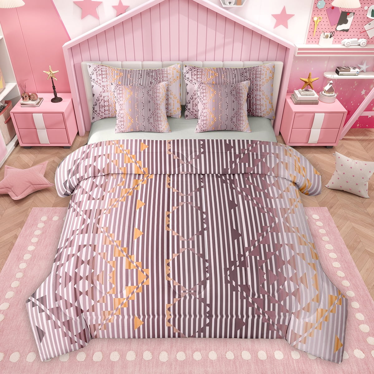 Homewish Fashion Western Aztec Bedding Comforter Set 7pcs for Female ...