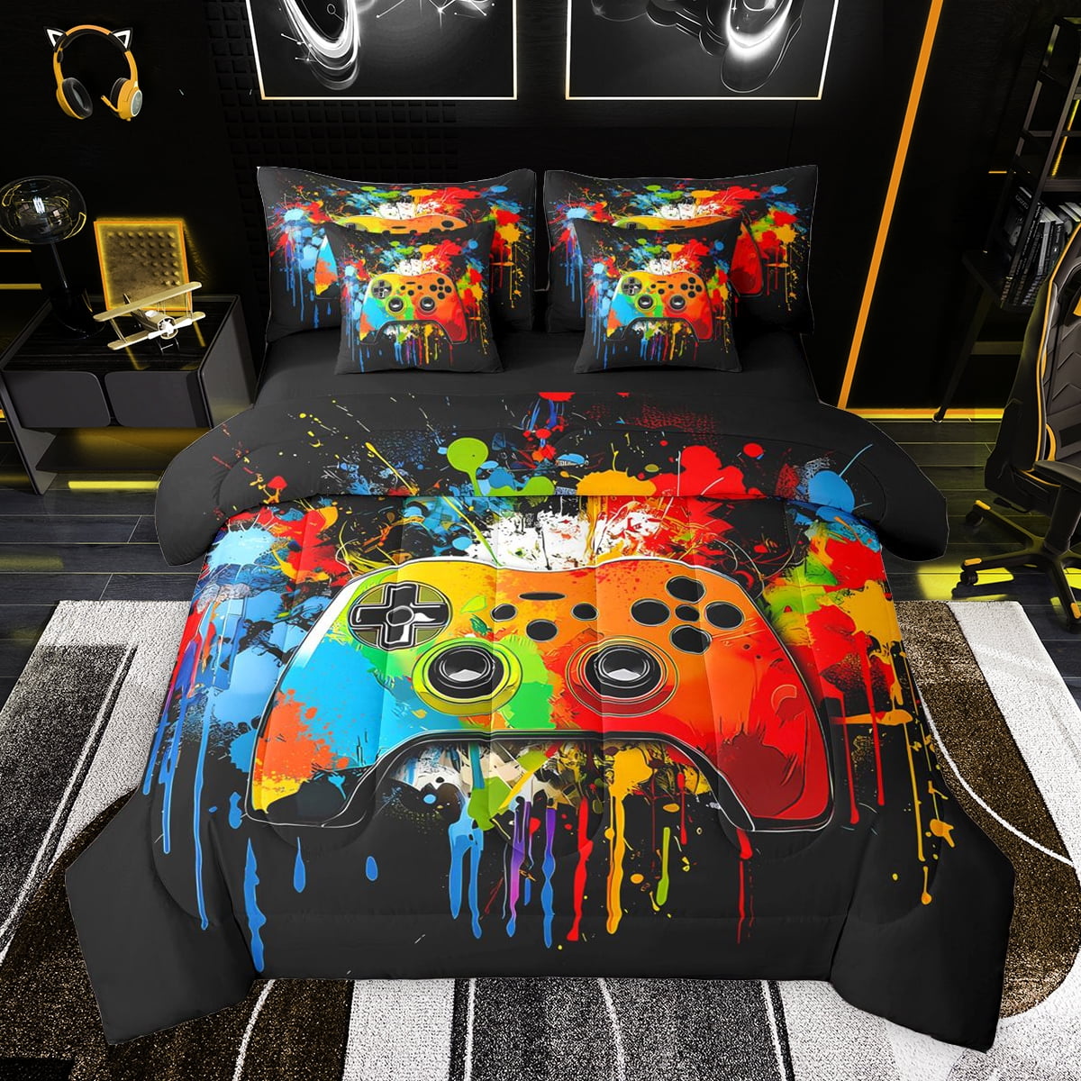 Homewish Female Men Women Video Game Bedding Comforter Set 7-Piece ...