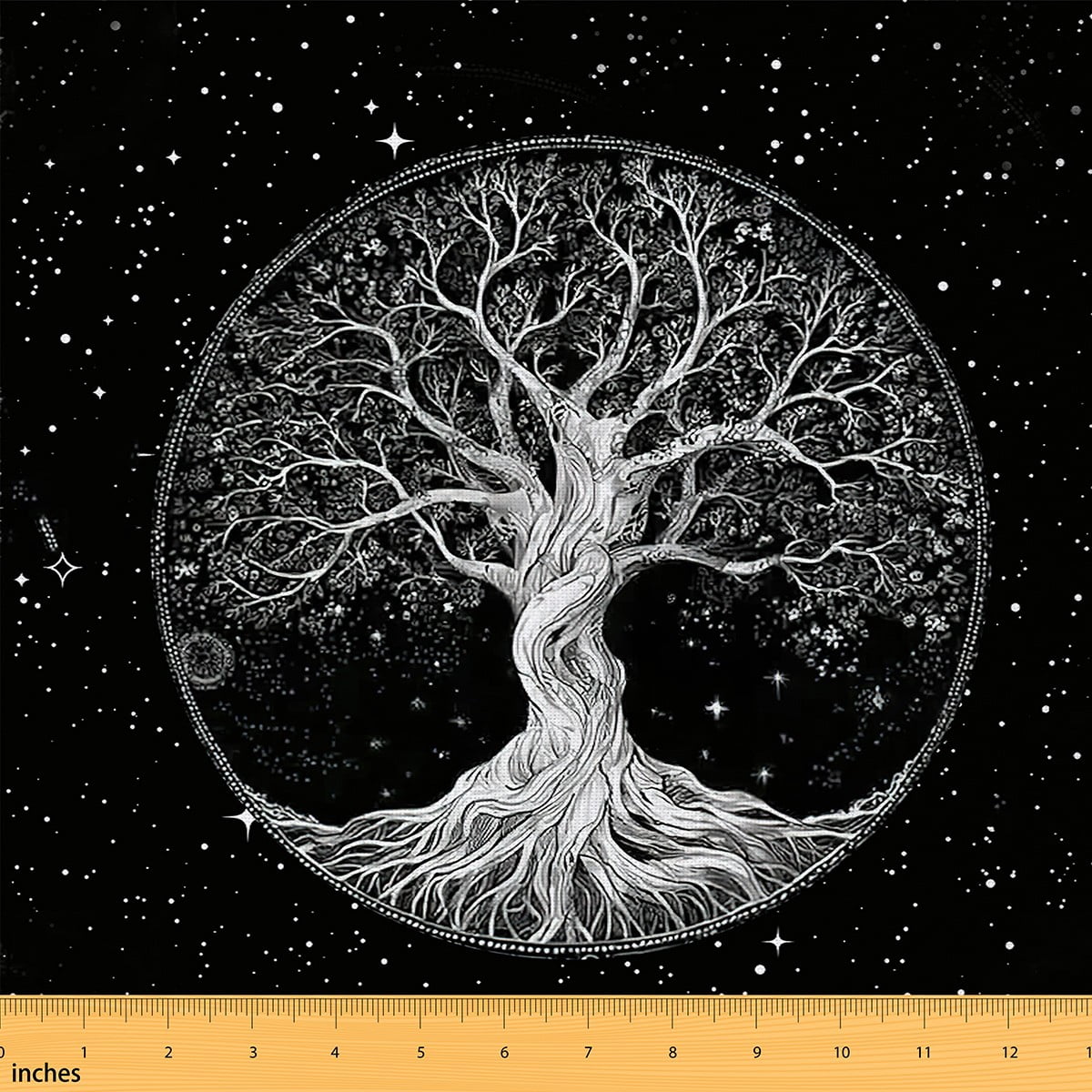Homewish Galaxy Starry Stars Fabric by the Yard 1 Yard,Tree Of Life ...