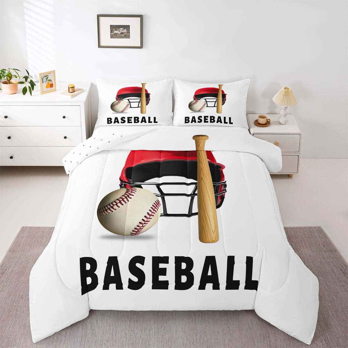 Homewish Gamer Baseball Boy 2pcs Bedding Comforter Set,Sport Theme Twin ...