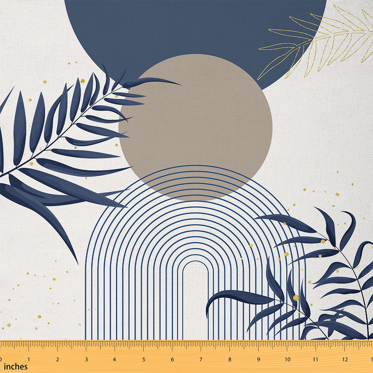 Homewish Geometric Circular Desgin Fabric by the Yard 2 Yard,Stripes ...