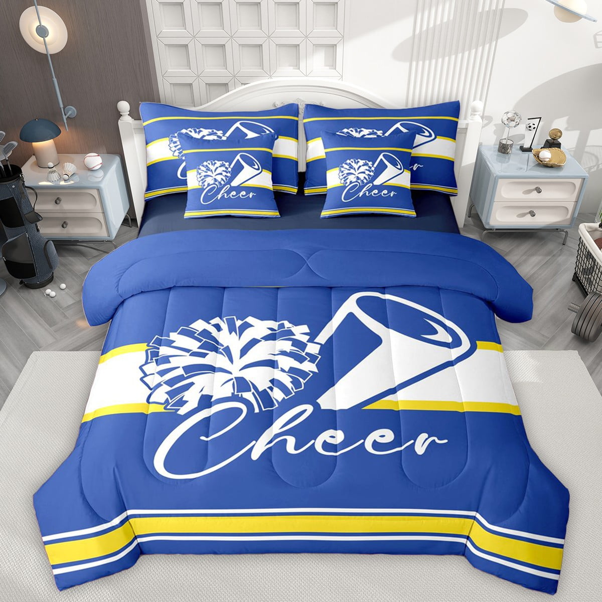 Homewish Girly Dreamy Dance 7 Pieces Bedding Comforter Set For Female ...