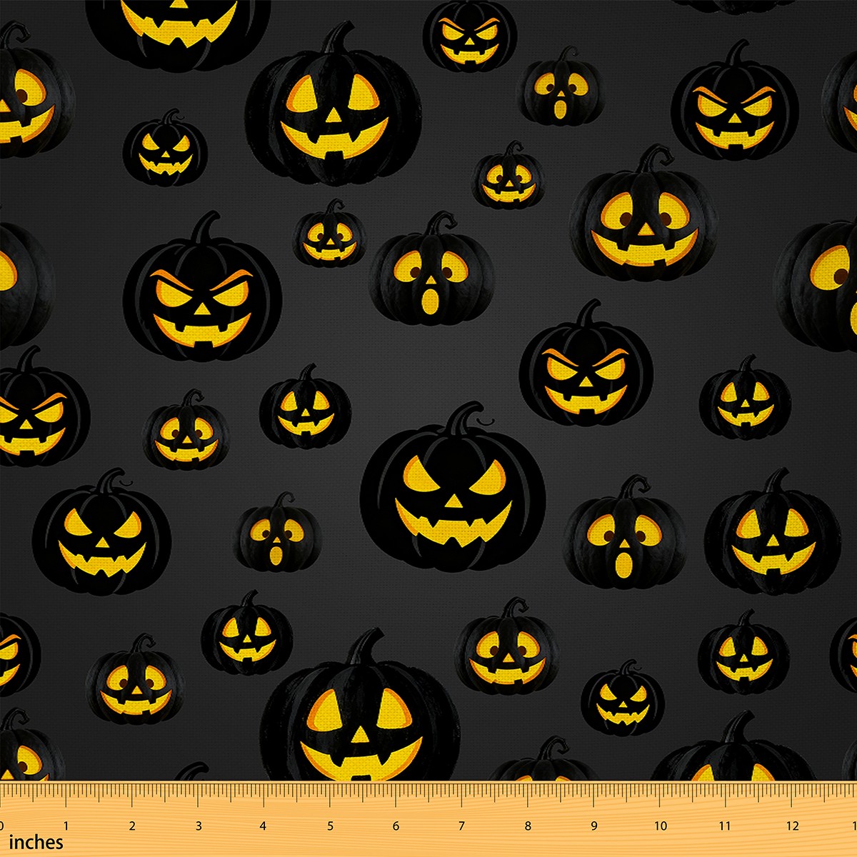 Homewish Horror Pumpkin Child 01, Horror Cartoon Room Decor Fabric by ...