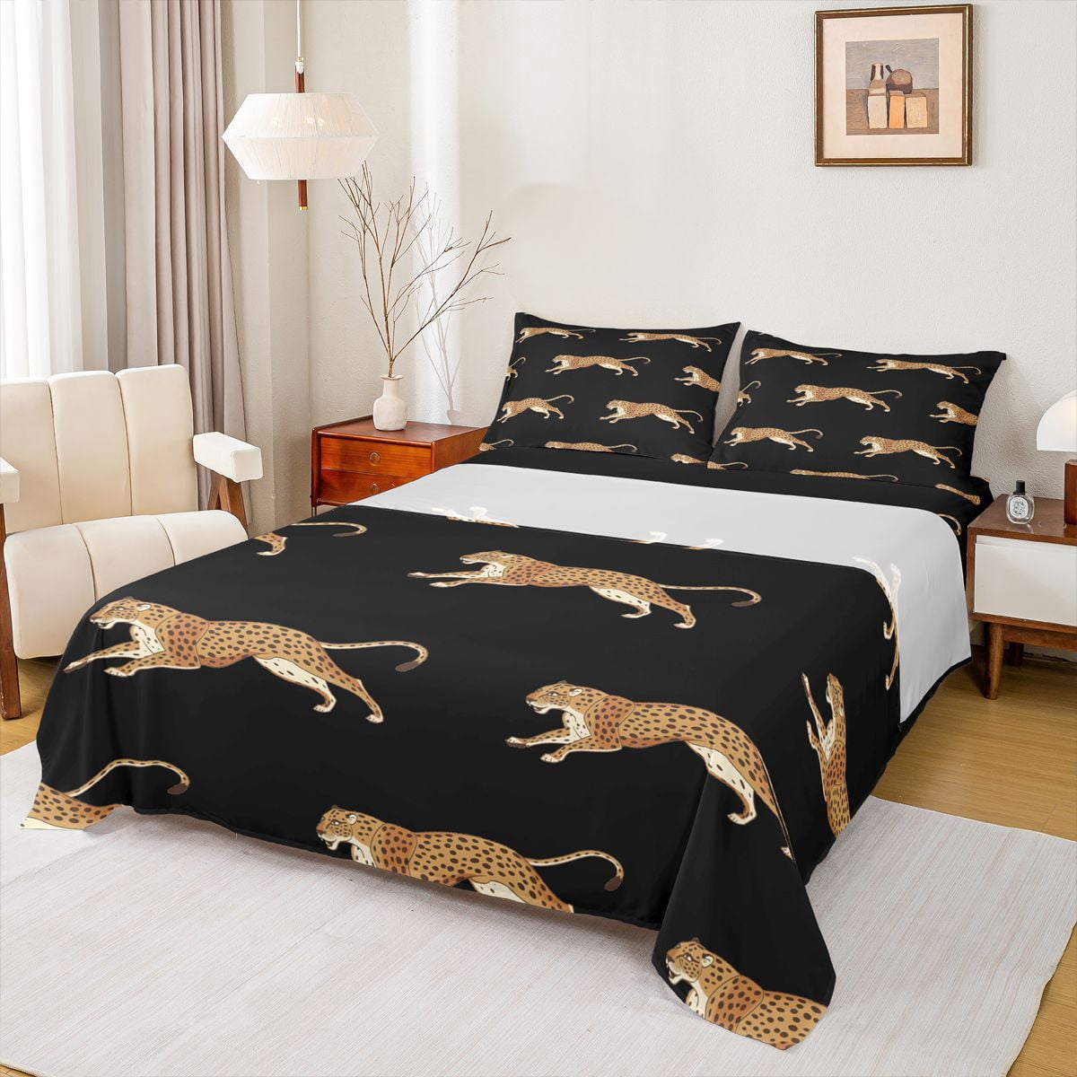 Homewish Jungle Animal Leopard Twin Sheet Sets,Safari Cheetah Twin ...