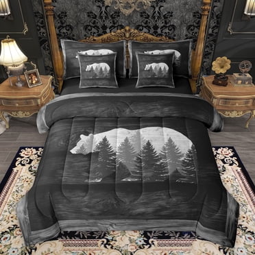 Homewish Animal Cow 7-Piece King Bedding Set - Rustic Cabin Windmill ...