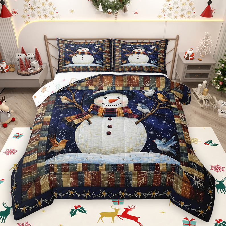 Homewish Kawaii Cartoon Snowman Full Size Comforter Sets, Retro Western ...