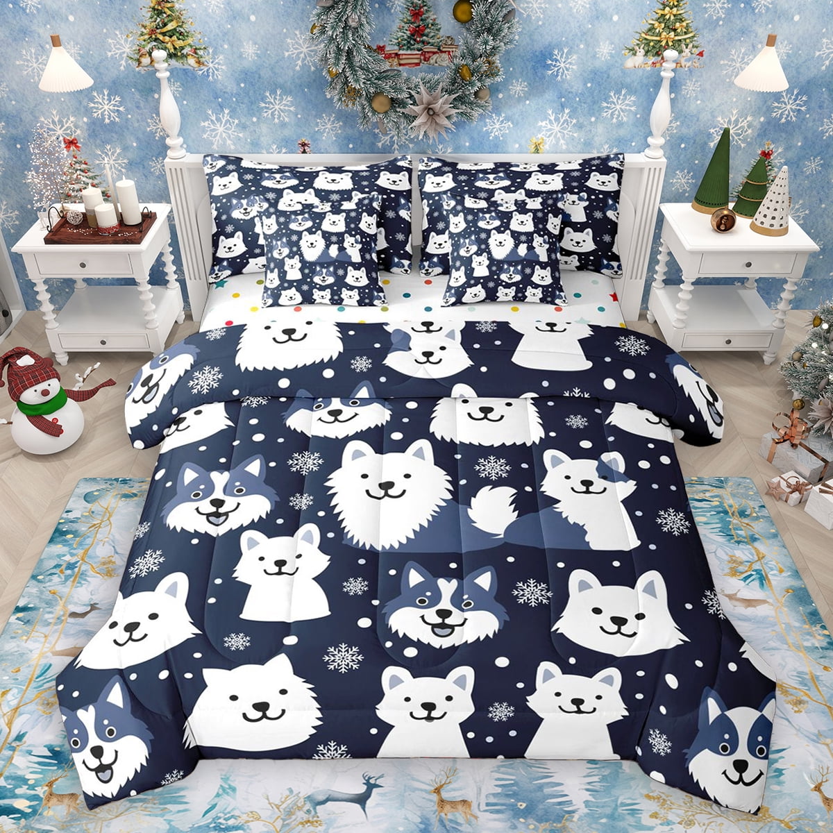 Homewish Cartoon Wolf 7-Piece Twin Bedding Set Safari Animal Jungle ...