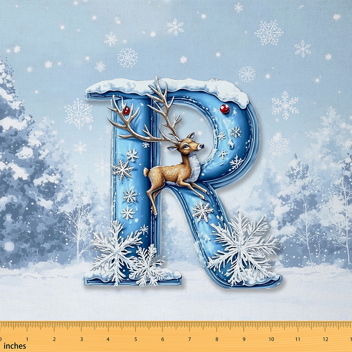 Homewish Kawaii Christmas Reindeer 01, Initial R Letter Room Decor ...