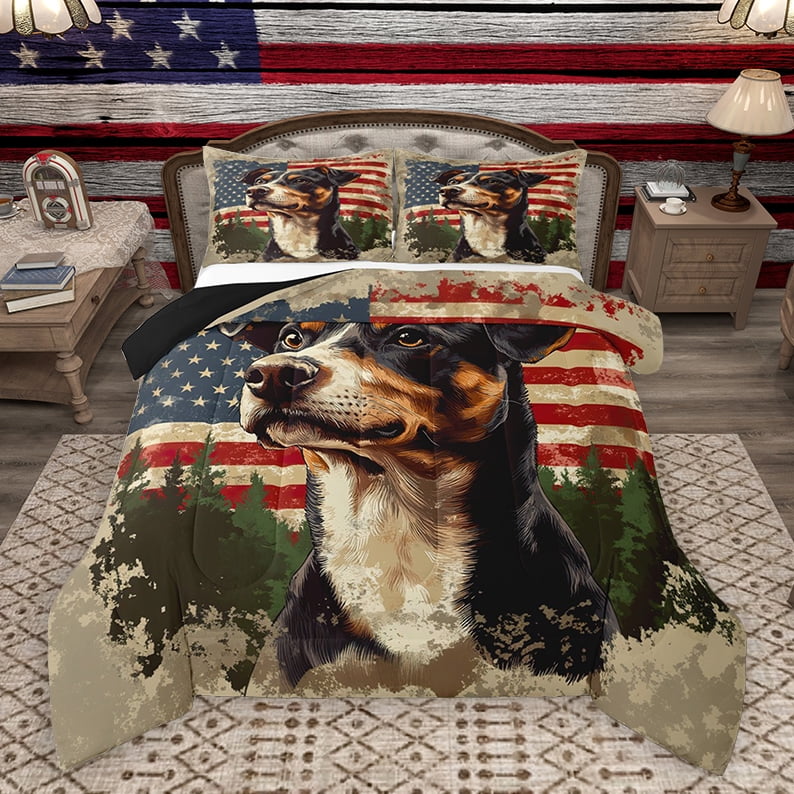 Homewish Kawaii Dog Dalmatian Bedding Comforter Set for Adult, Rustic ...