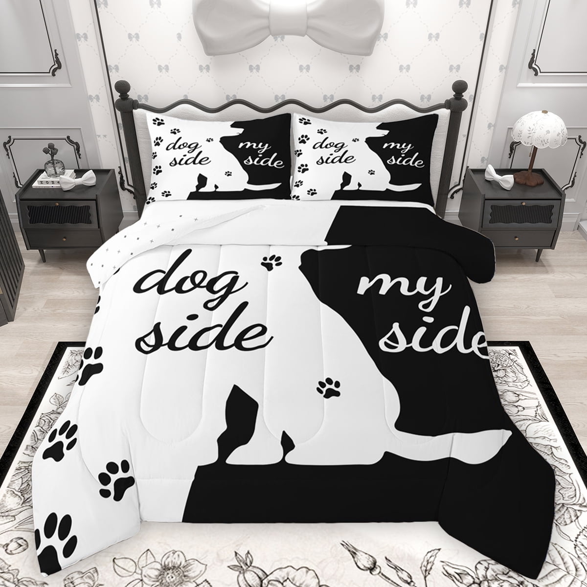 Homewish Kawaii Dogs Paws Full Size Comforter Sets,Pet Animal Bedding ...