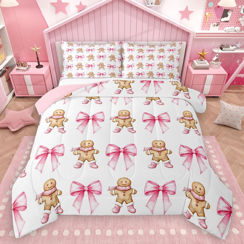 Homewish Kawaii Gingerbread Man Bedding Comforter Set, Princess ...
