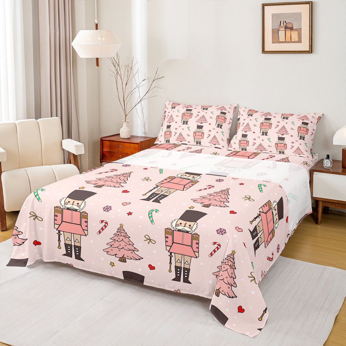 Homewish Kawaii Nutcracker 4 Pieces Queen Sheet Sets For Children Teens ...
