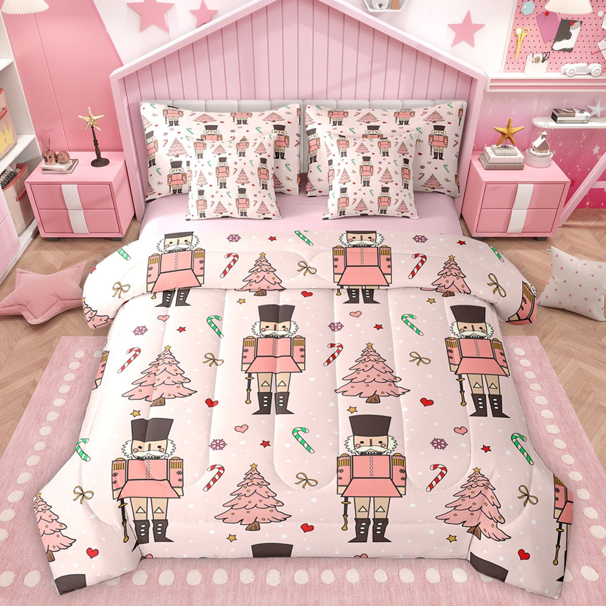 Homewish Kawaii Nutcracker 7-Piece Twin Bedding Sets For Children Teens ...