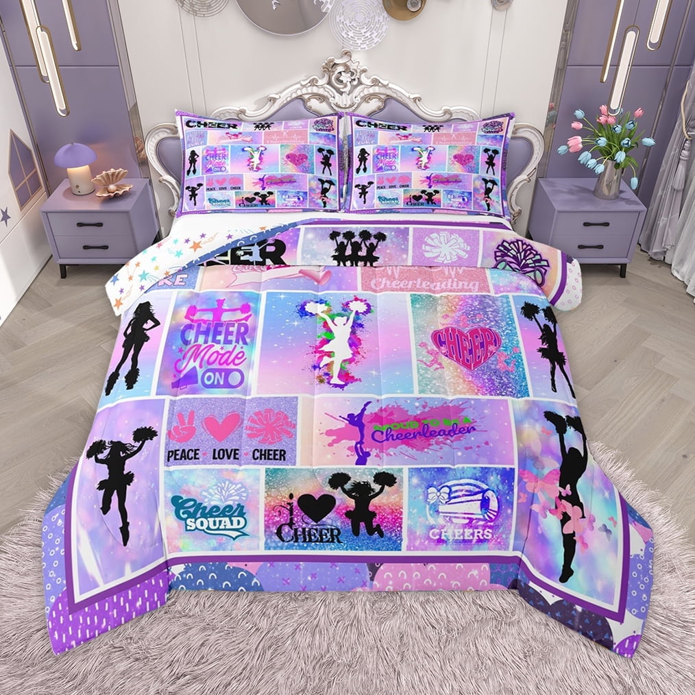 Homewish Kids Cheer Cheerleading Full Size Comforter Sets,Cheerleader ...