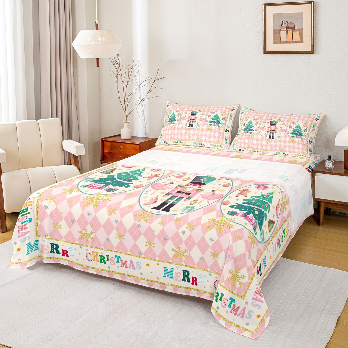 Homewish Magic Royal Nutcracker Full Size Sheets for Kids, Merry ...