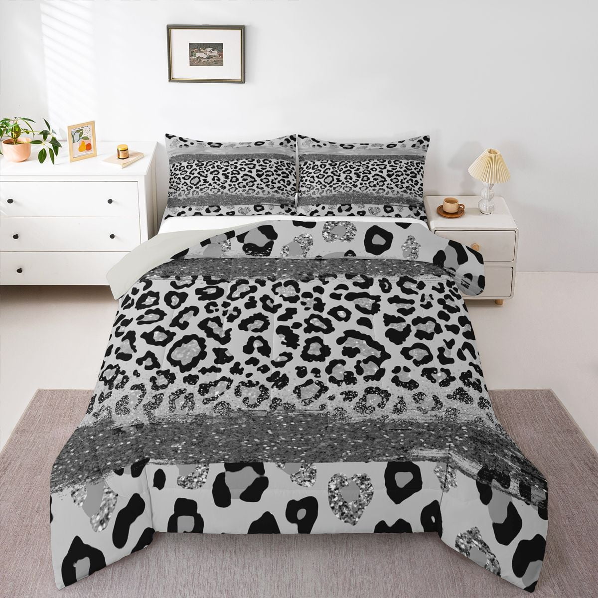 Homewish Modern Glitter Fashion Queen Comforter Set for Kids, Mystic ...
