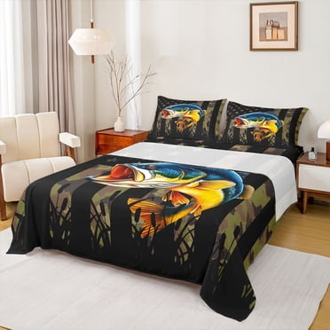 Homewish Rustic Lake House Queen Sheet Sets for Teen, Vintage ...
