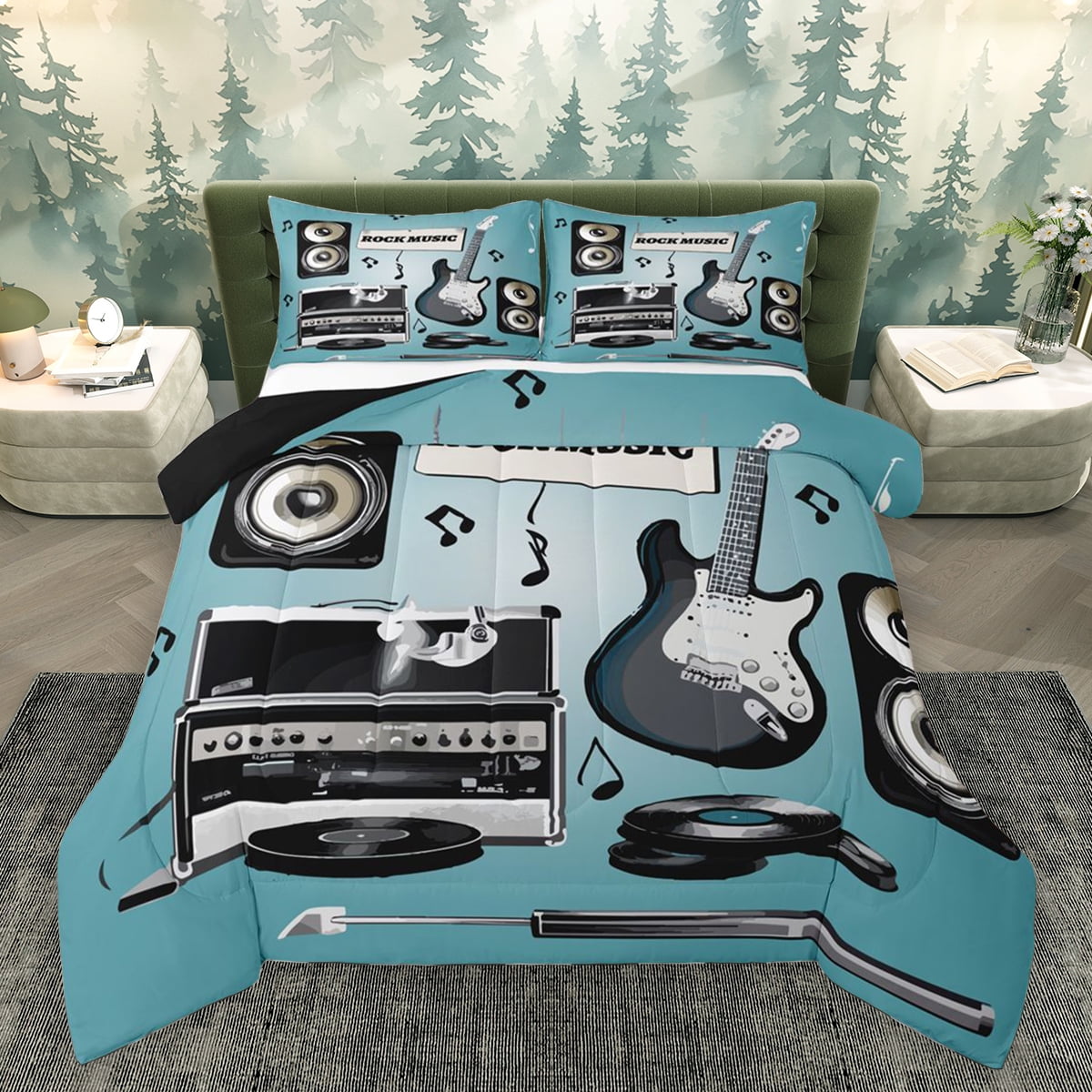 Homewish Pop Music Lover Full Size Comforter Sets for Teen, Cartoon ...