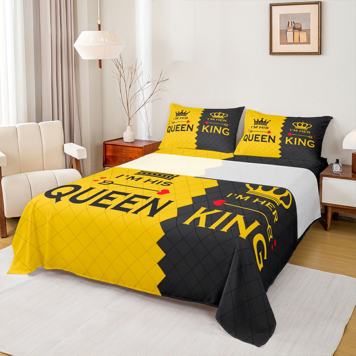 Homewish Queen And King Full Size Sheets,Princess Crown Bed Sheets ...