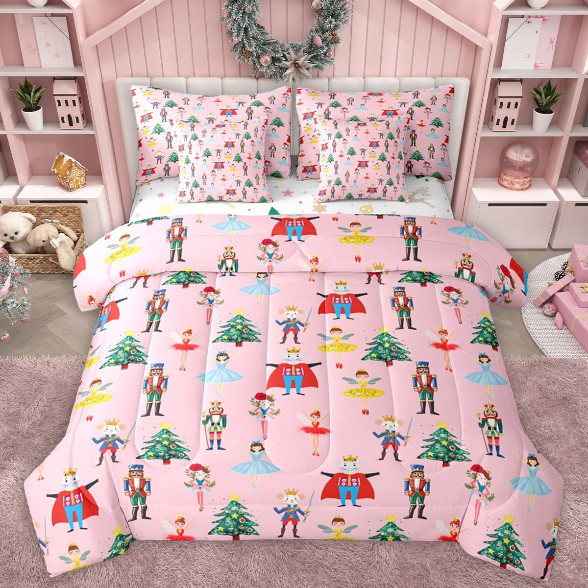 Homewish Royal Nutcracker Guard Bedding Comforter Set 7pcs, Cute Angel ...