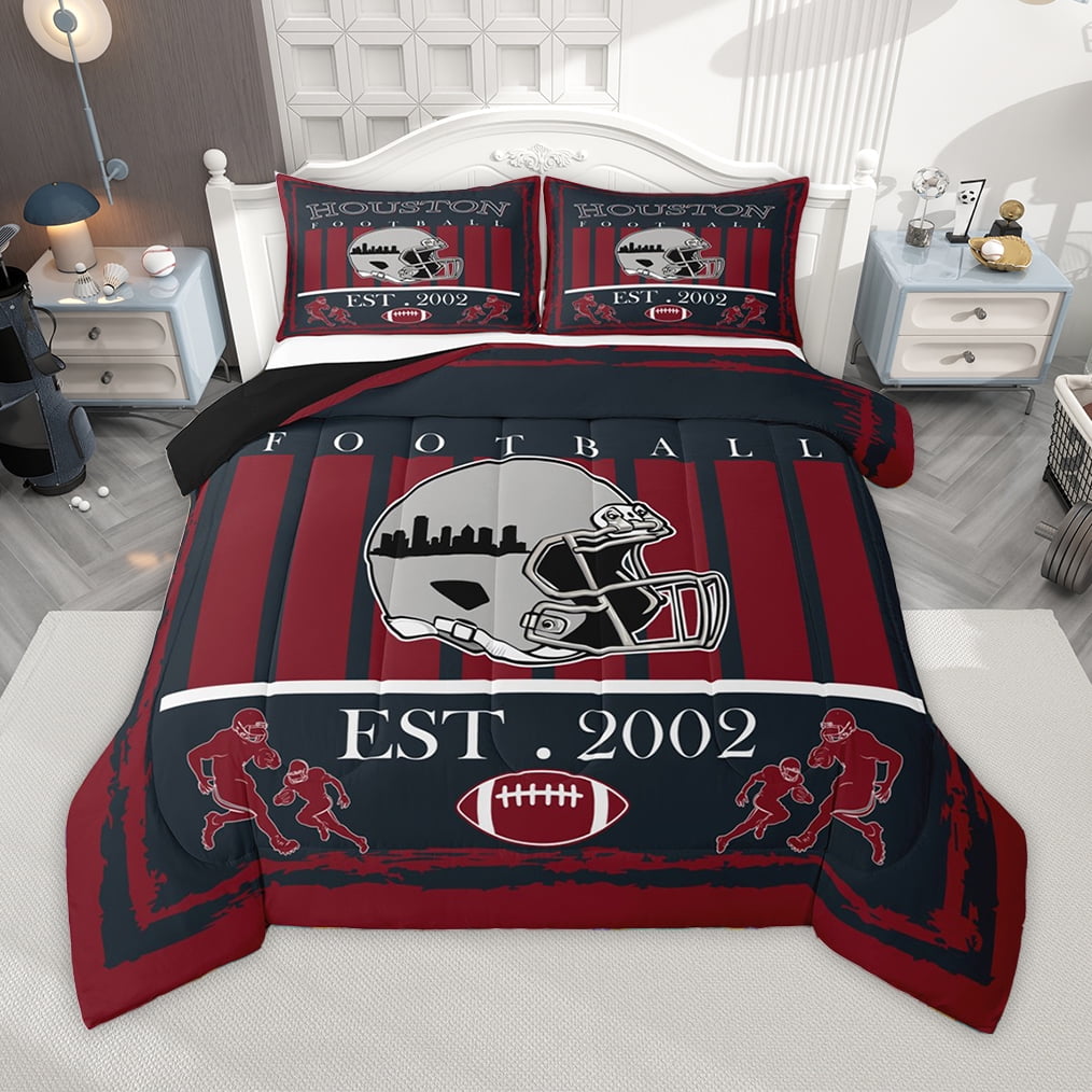 Homewish Rugby Sport Lovers Bedding Comforter Set,Sport City Silhouette ...