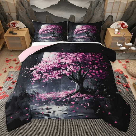 Homewish Rustic Cherry Flower Queen Comforter Set,Country Tree Bedding ...