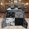 Homewish Cowgirl Cowboy Queen Comforter Set, Farmhouse Lodge Cabin ...