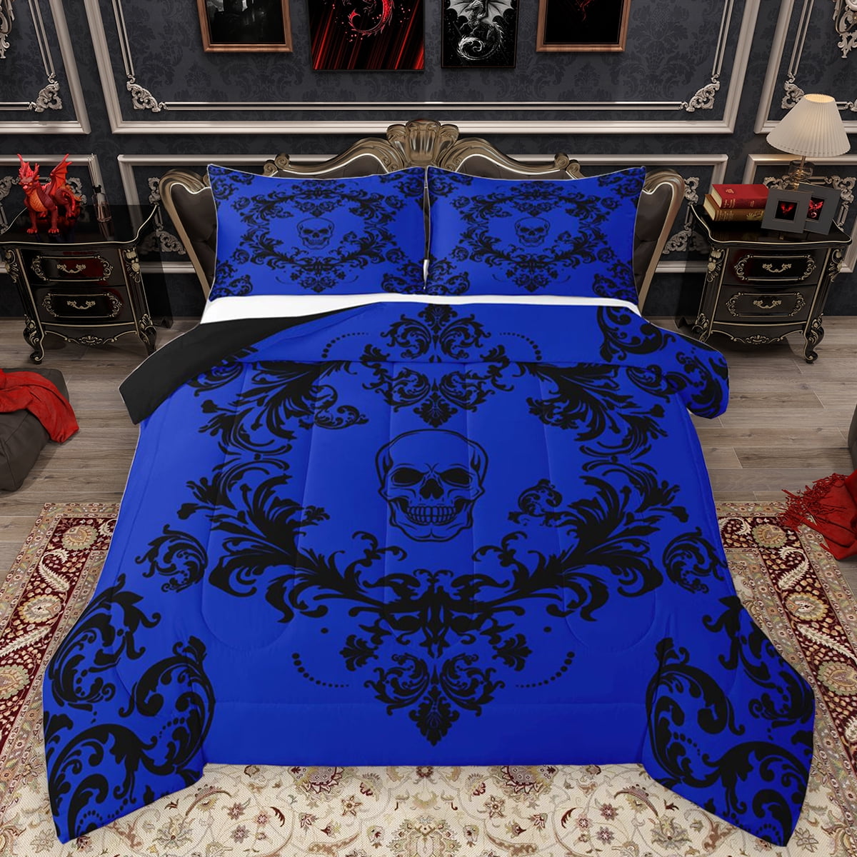 Homewish Rustic Victorian Flower Twin Comforter Set,Baroque Damask ...