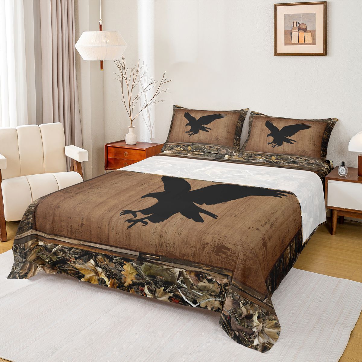 Homewish Safari Animal Eagle Bed Sheets,Rustic Western Farmhouse King ...