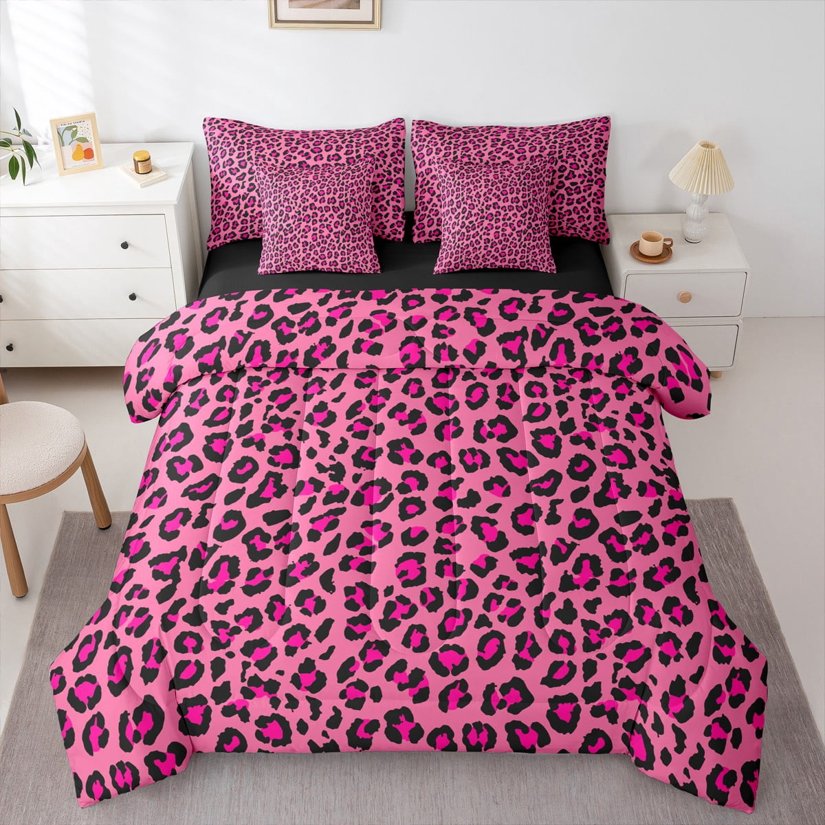 Homewish Safari Deer Bear Bedding Comforter Set 7pcs for Female Men ...