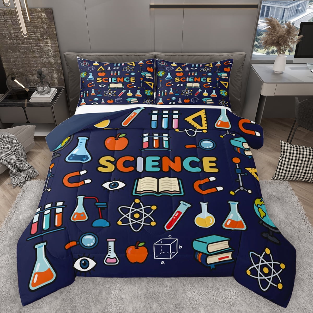 Homewish Science Chemistry Bedding Comforter Set,Colorful Cartoon ...