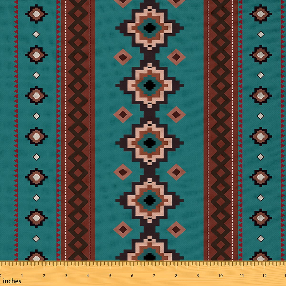 Homewish Southwestern Aztec Geometric Fabric by the Yard 3 Yard,Rustic ...