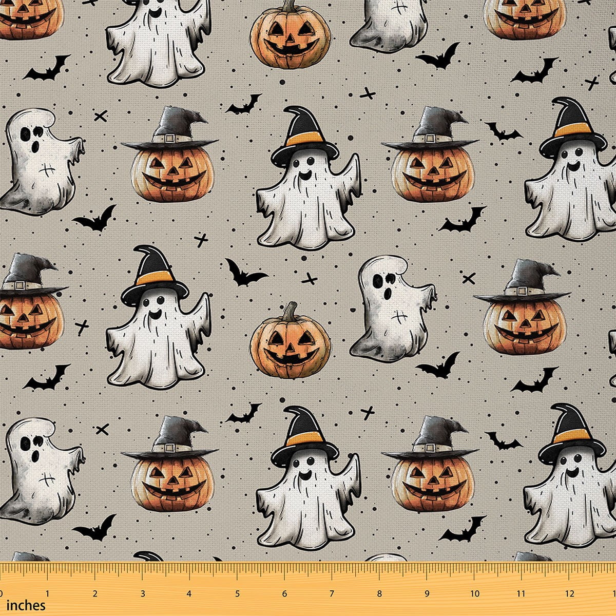 Homewish Spooky Shost Fabric by the Yard 1 Yard for Boys, Cartoon ...