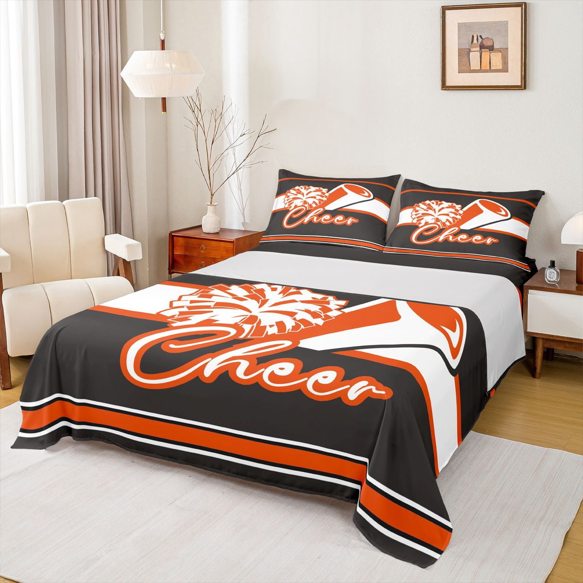 Homewish Sport Cheerleading 4-Piece Full Size Sheets For Kids Children ...