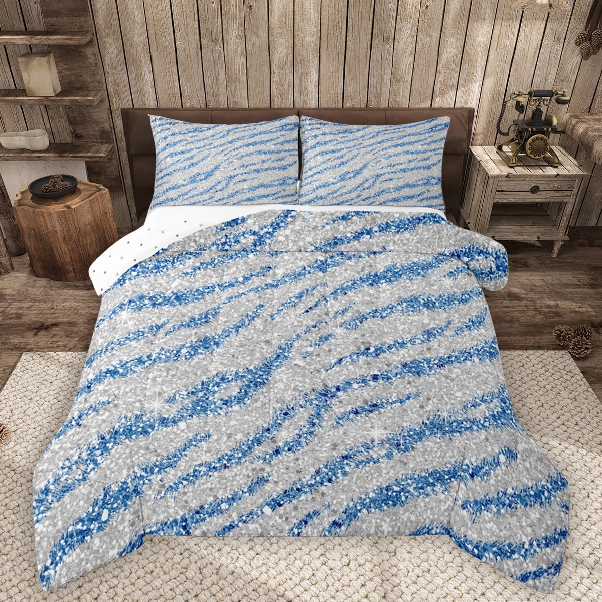 Homewish Tiger Stripes Queen Comforter Set,Jungle Animal Bedding Sets ...