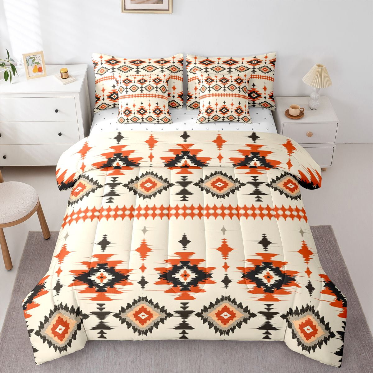 Homewish Tribal Aztec Bedding Comforter Set 7 Pieces for Teens Boys ...