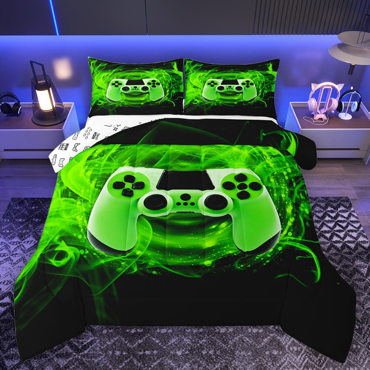 Homewish Video Game Bedding Comforter Set 2pcs for Kids Children Teens ...