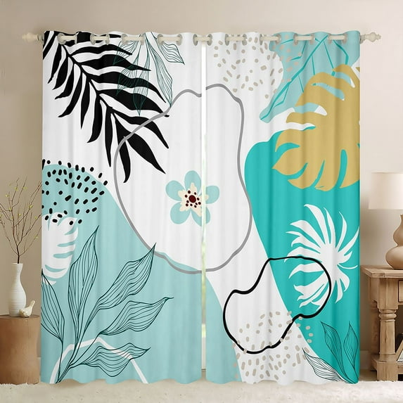 Homewish Vintage Aesthetic Flowers Curtains Pack of 2 (42x84 Each) for ...