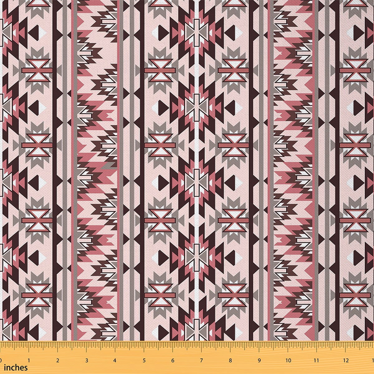 Homewish Vintage Aztec Geometric Fabric by the Yard 1 Yard,Rustic ...