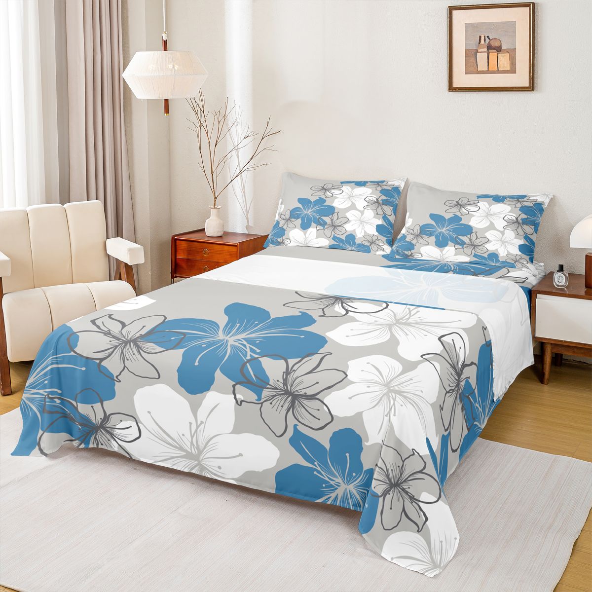 Homewish Vintage Country Flower Full Size Sheets,Rustic Western ...