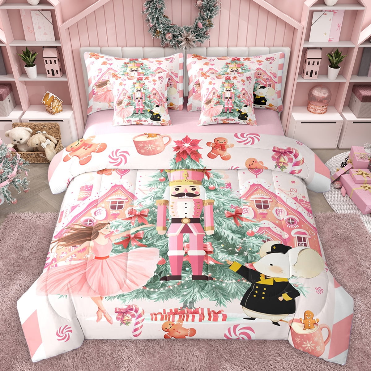 Homewish Vintage Nutcracker Soldier 7 Pieces Bedding Comforter Set ...