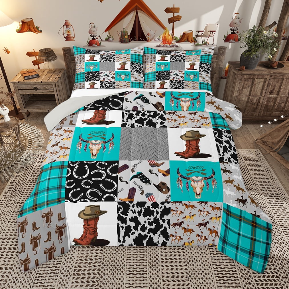 Homewish Western Bull Skull Full Size Comforter Sets,Rustic ...
