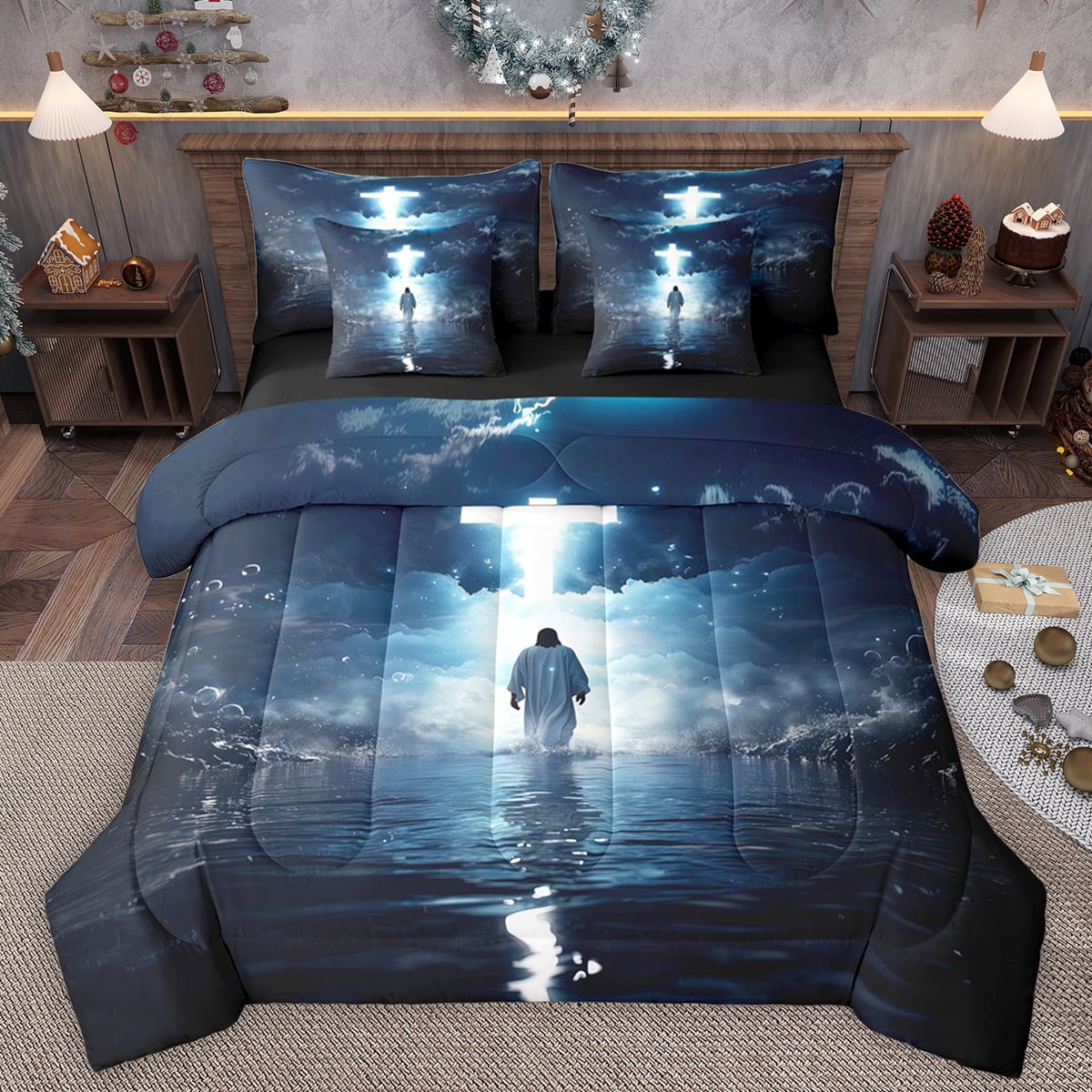 Homewish Western Christian Bedding Comforter Set 7 Pieces for Teens ...