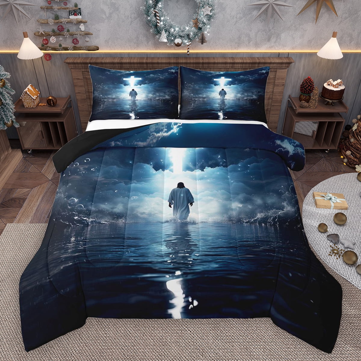 Homewish Western Christian Bedding Comforter Set for Teens, Psychedelic ...