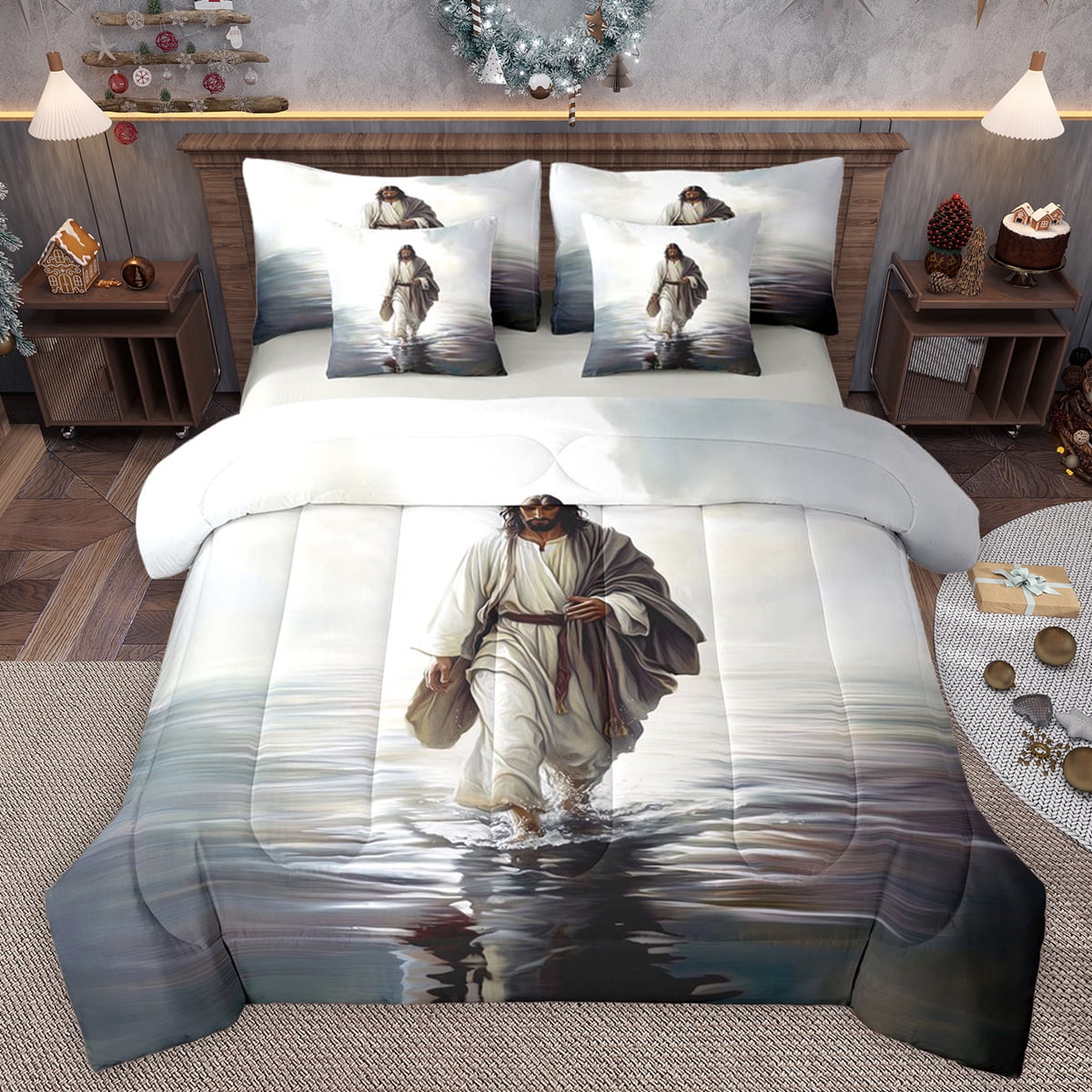 Homewish Western Christian Bible Bedding Comforter Set 7pcs for Teens ...