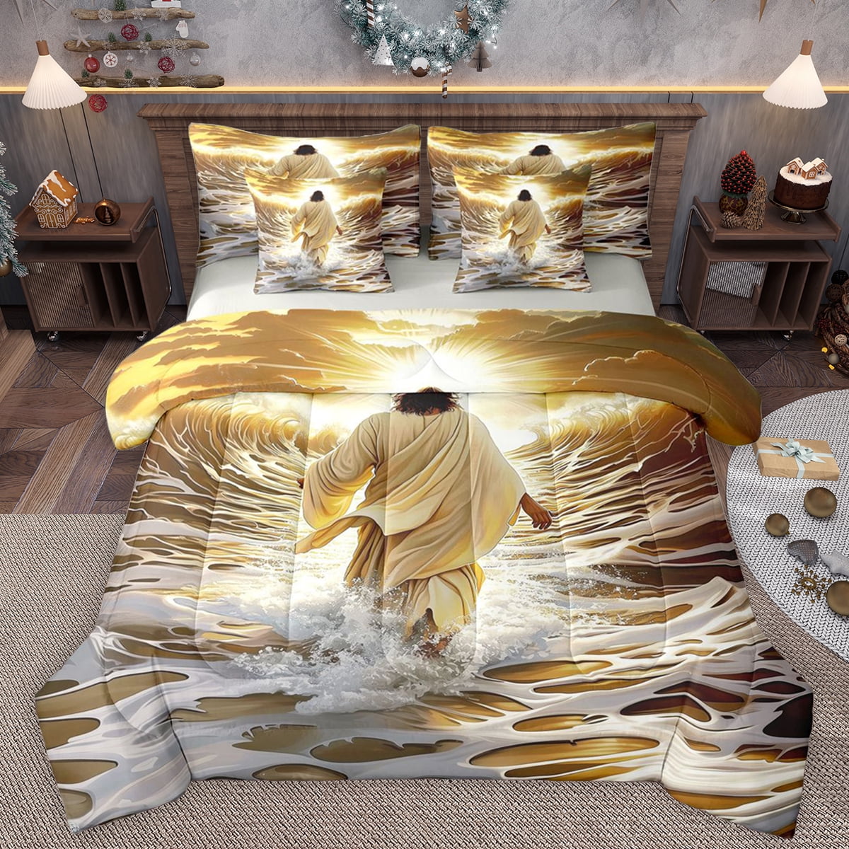 Homewish Western Christian Bible Bedding Comforter Set 7pcs for Teens ...