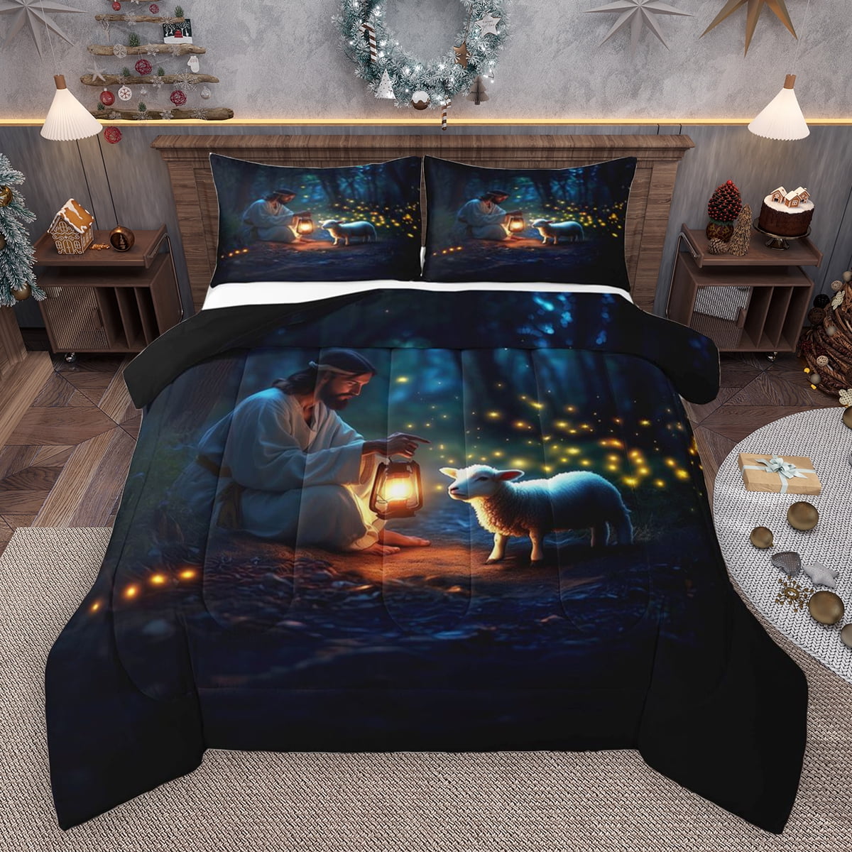 Homewish Western Christian Bible Queen Comforter Set for Teens, Jungle ...